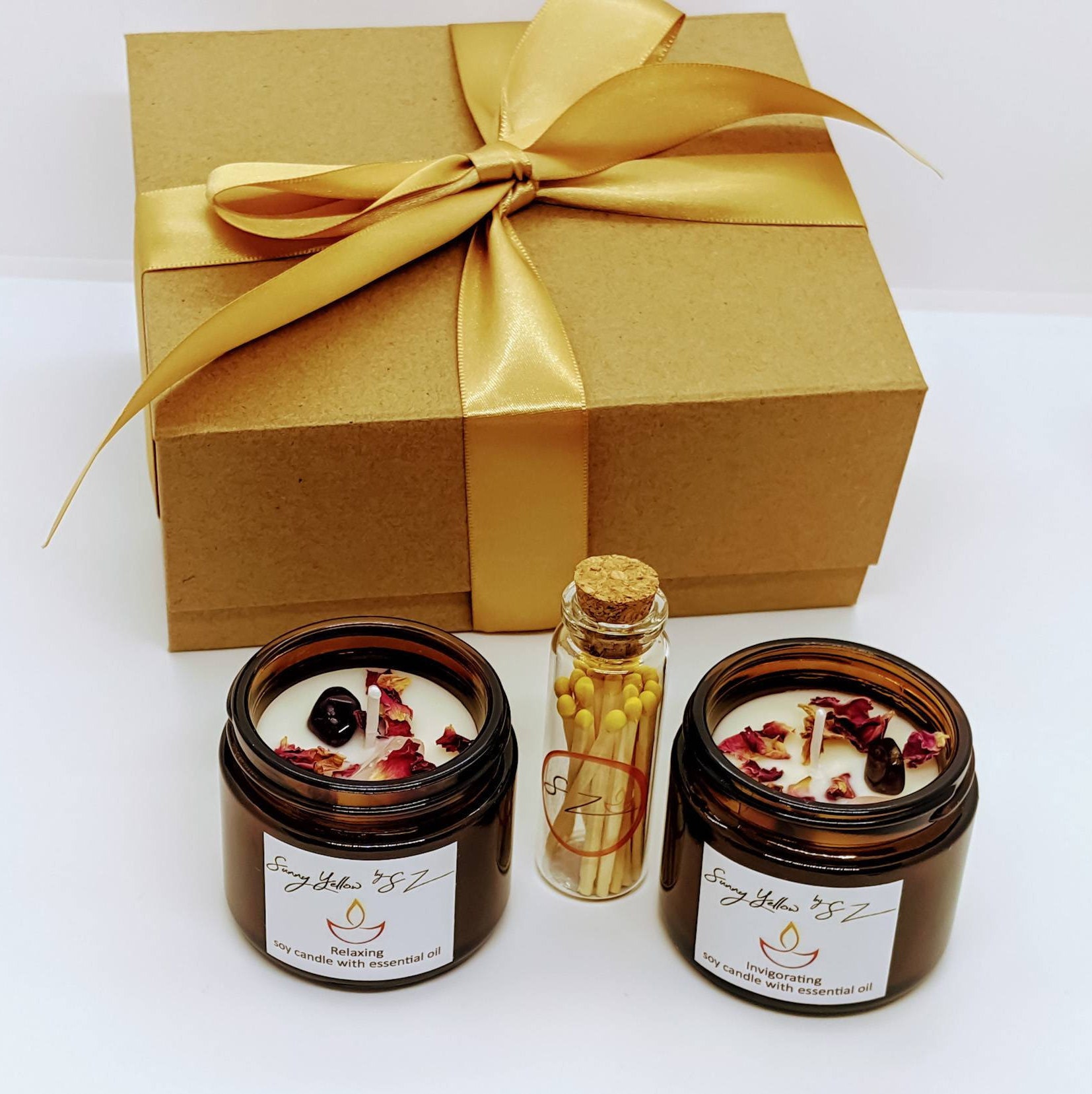 Relax Gift Set Candles Natural Soy Candles Gift Set Essential | Etsy