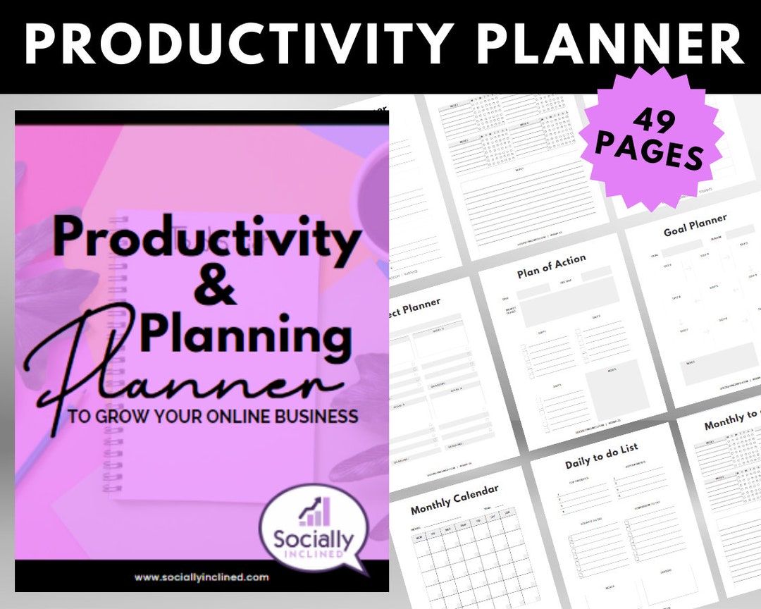 Productivity & Planning Planner - Etsy