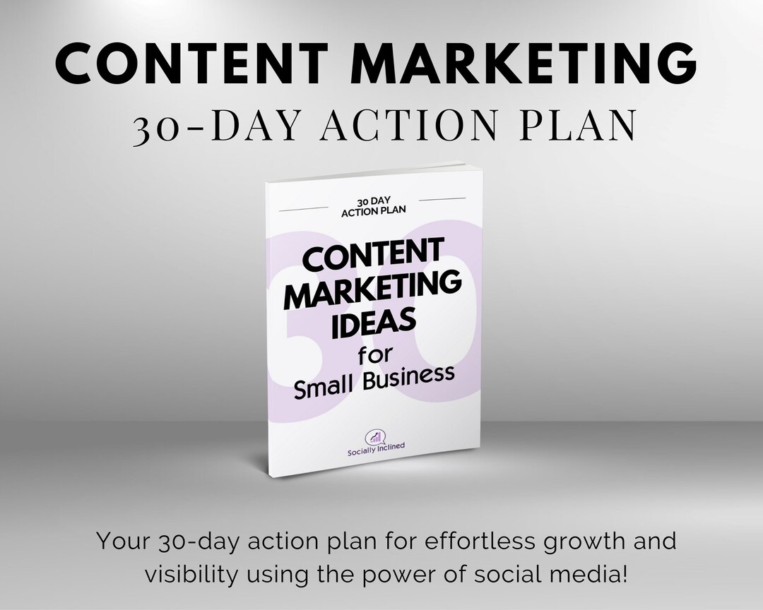 30-day Content Marketing Action Plan: Social Media Growth (digital ...