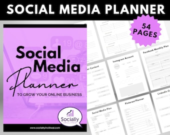 Social Media Schedule PDF Planner Organizer Small Business - Etsy