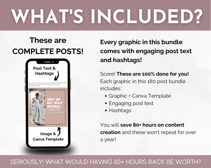 Boutique Social Media Content Bundle 180 Niche Posts, Ready-to-brand ...