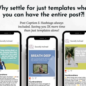 Mental Health Social Media Content Bundle 150 Niche Posts, Ready-to ...