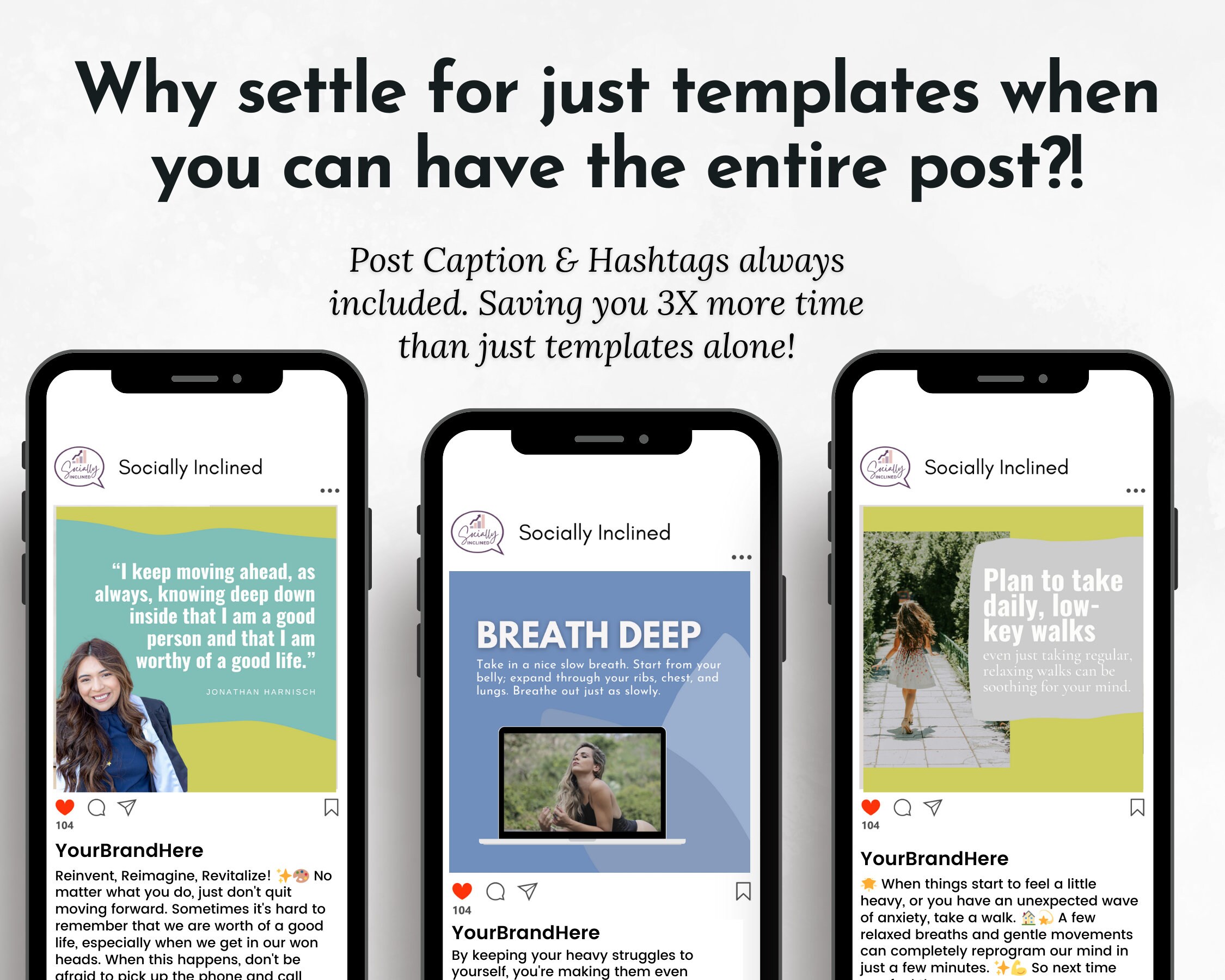 Mental Health Social Media Content Bundle - 150 Niche Posts, Ready-to ...