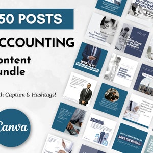 Accounting Social Media Content Bundle: 150 Ready-to-brand Posts - Etsy