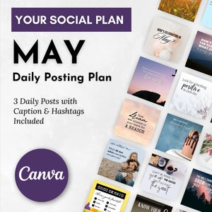 May 2024 Daily Posting Plan, Done-for-you Social Media Content Calendar ...
