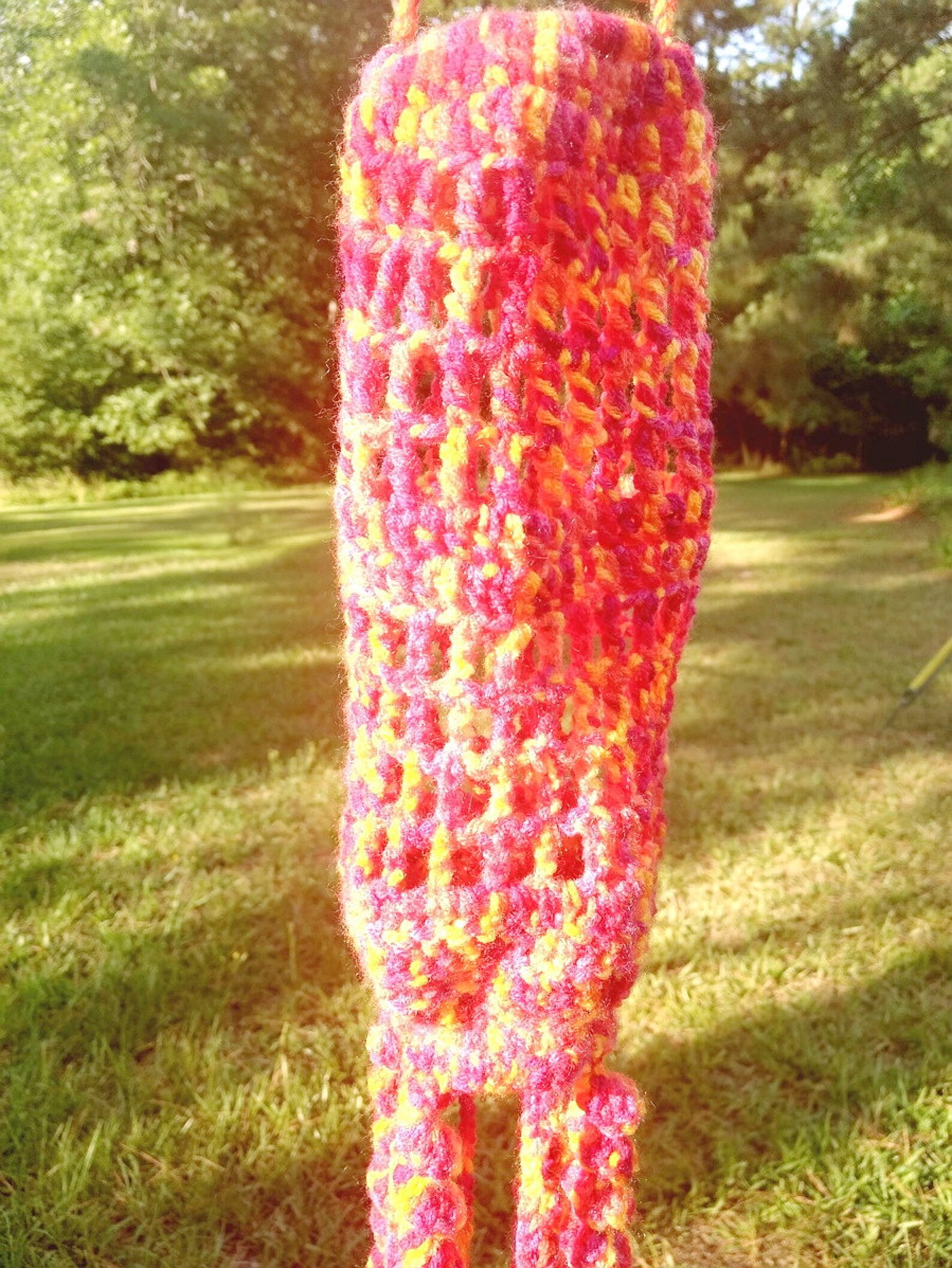 Summer Windsock Handmade Crochet Windsock Pink Orange - Etsy