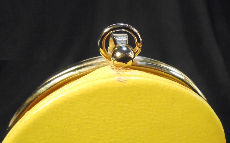 Vintage Yellow Leather Expandable Coin Purse 1960s Designer | Etsy