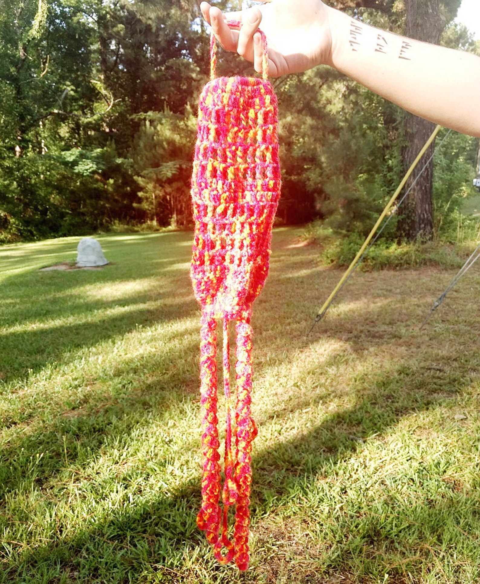 Summer Windsock Handmade Crochet Windsock Pink Orange - Etsy