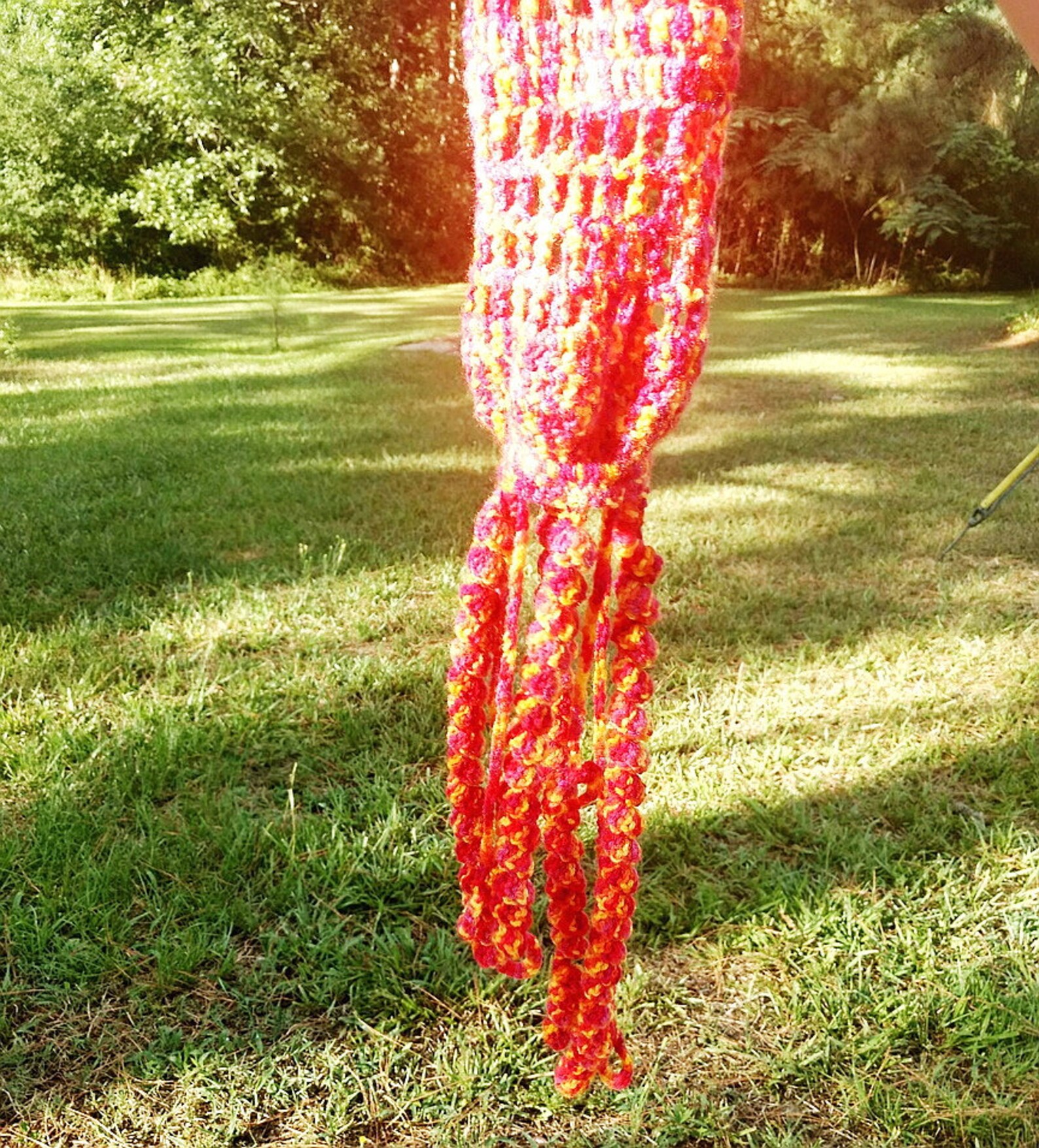 Summer Windsock Handmade Crochet Windsock Pink Orange - Etsy