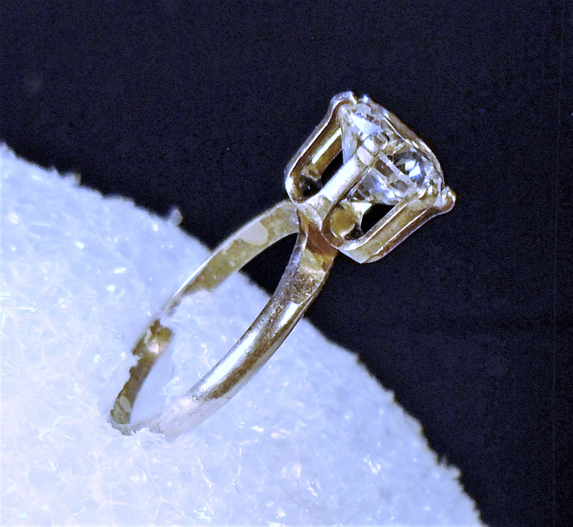 Art Deco Rhinestone Engagement Ring Crystal Clear Stone - Etsy