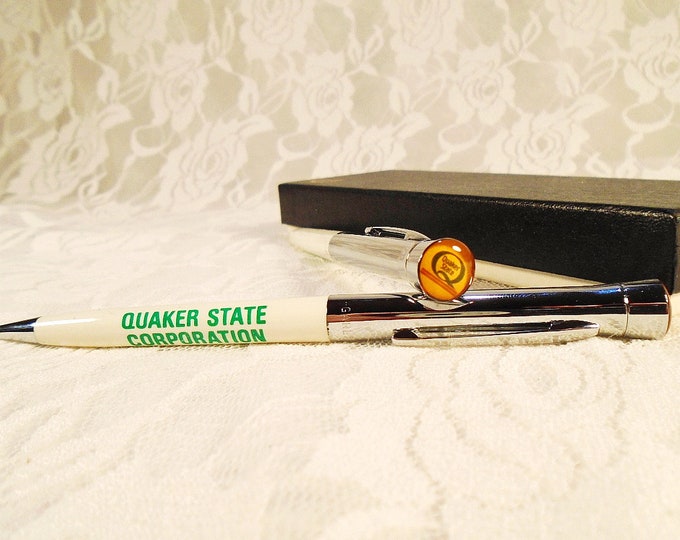 Quaker State Boxed Pen Set, Collectible Promo, 1980s Automobilia ...