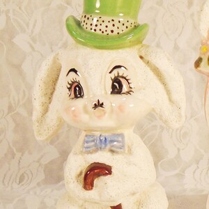 Mr. and Mrs. Bunny Ceramic Easter Bunny Pair Ceramic Rabbit | Etsy