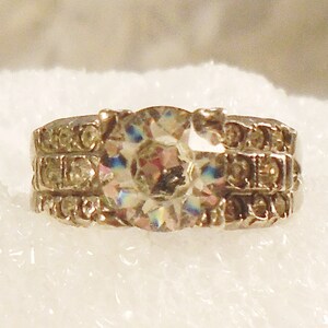 Art Deco Engagement Ring, Art Deco Paste Ring, 17-stone Ring, Antique ...