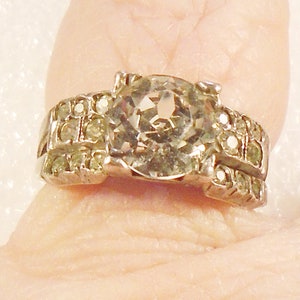 Art Deco Engagement Ring, Art Deco Paste Ring, 17-stone Ring, Antique ...