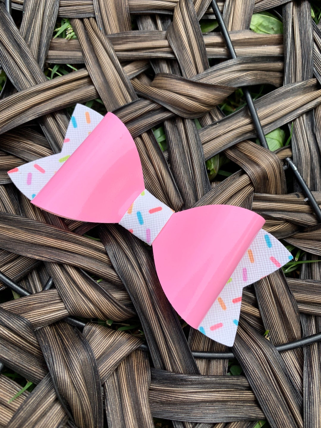 Pink and Sprinkles Bow - Etsy