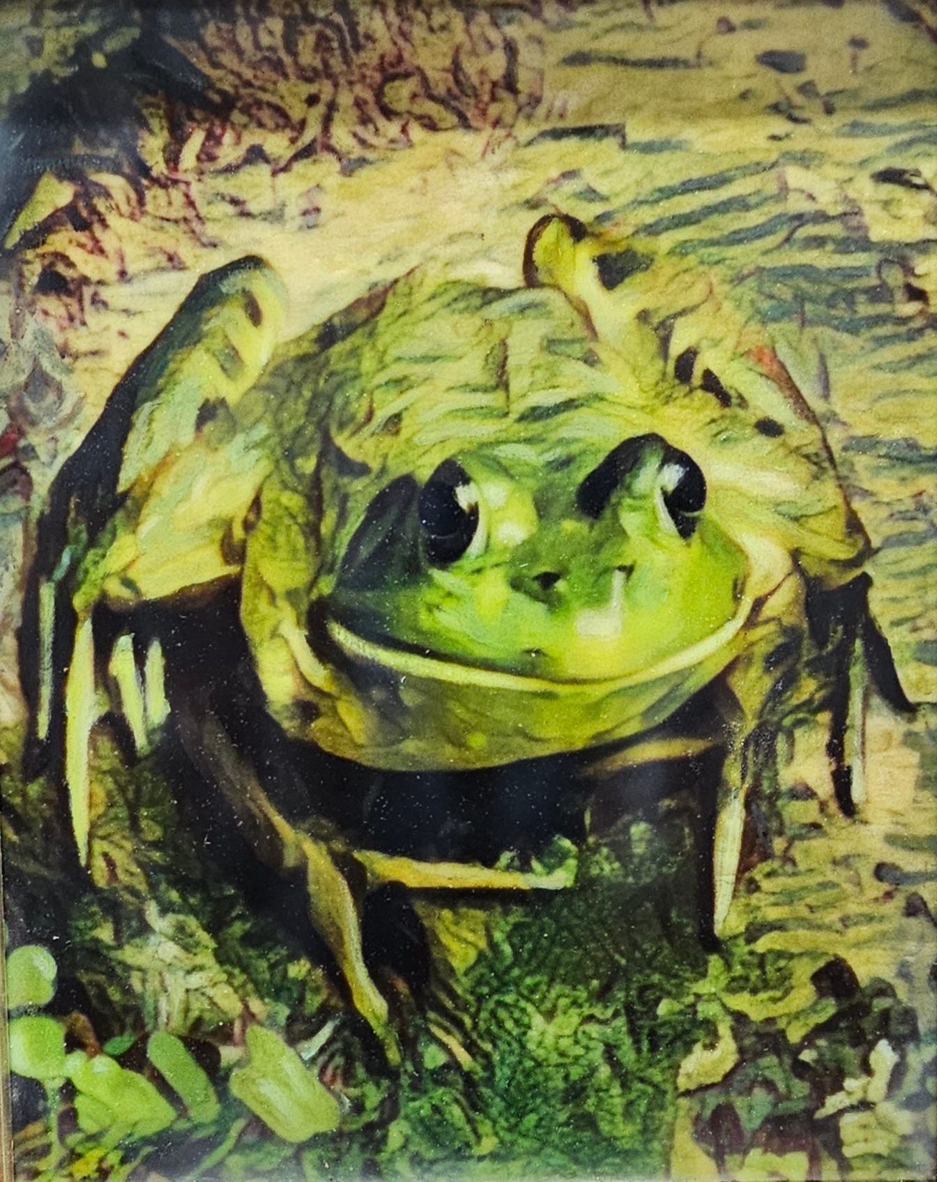 Frog Spa - Original Encaustic & Mixed Media - Etsy