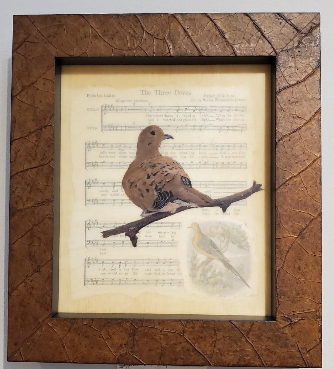 The Three Doves Original Encaustic, Acrylic & Collage Painting - Etsy