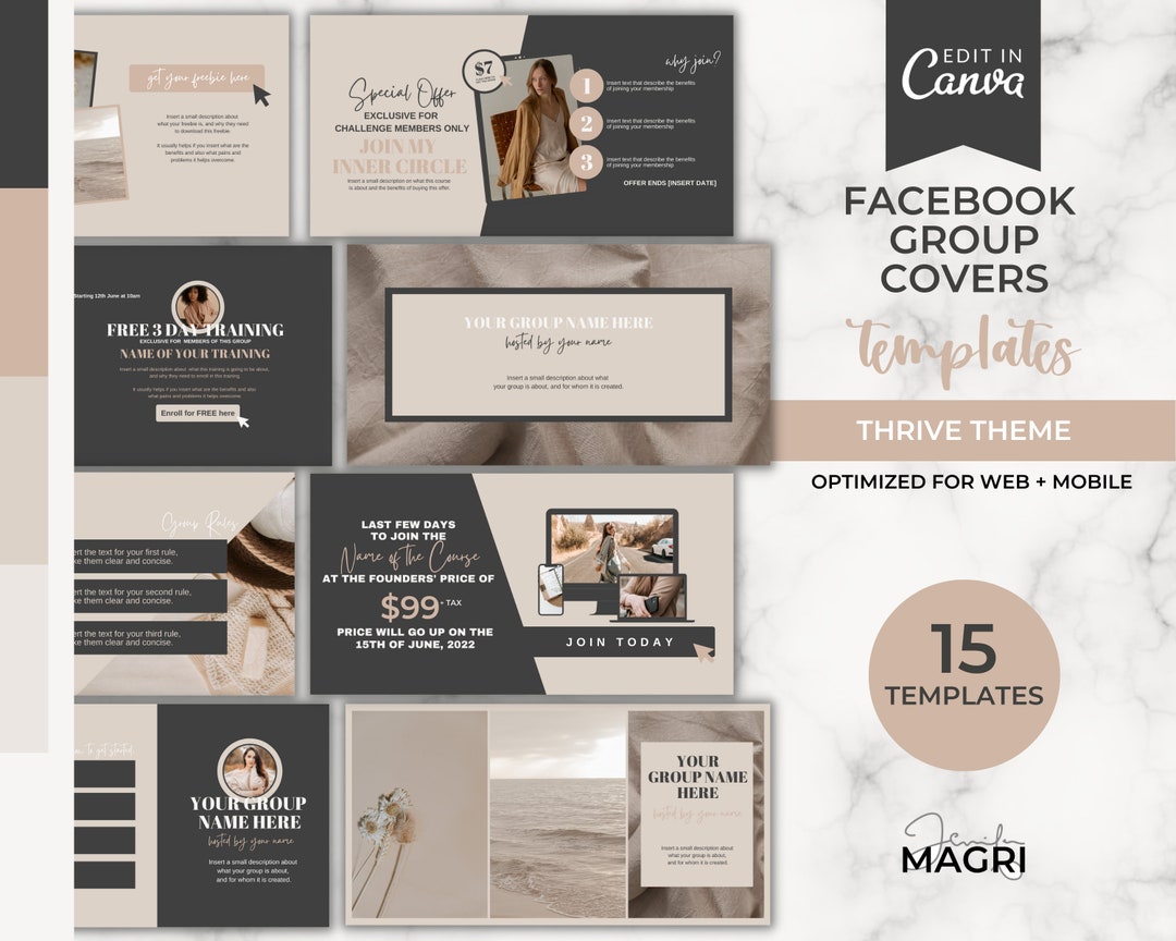 FACEBOOK GROUP TEMPLATE, Facebook Group Cover, Facebook Group ...