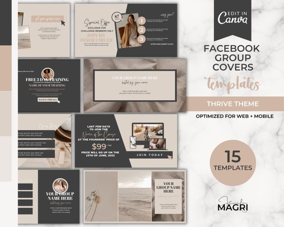 FACEBOOK GROUP TEMPLATE Facebook Group Cover Facebook Group - Etsy