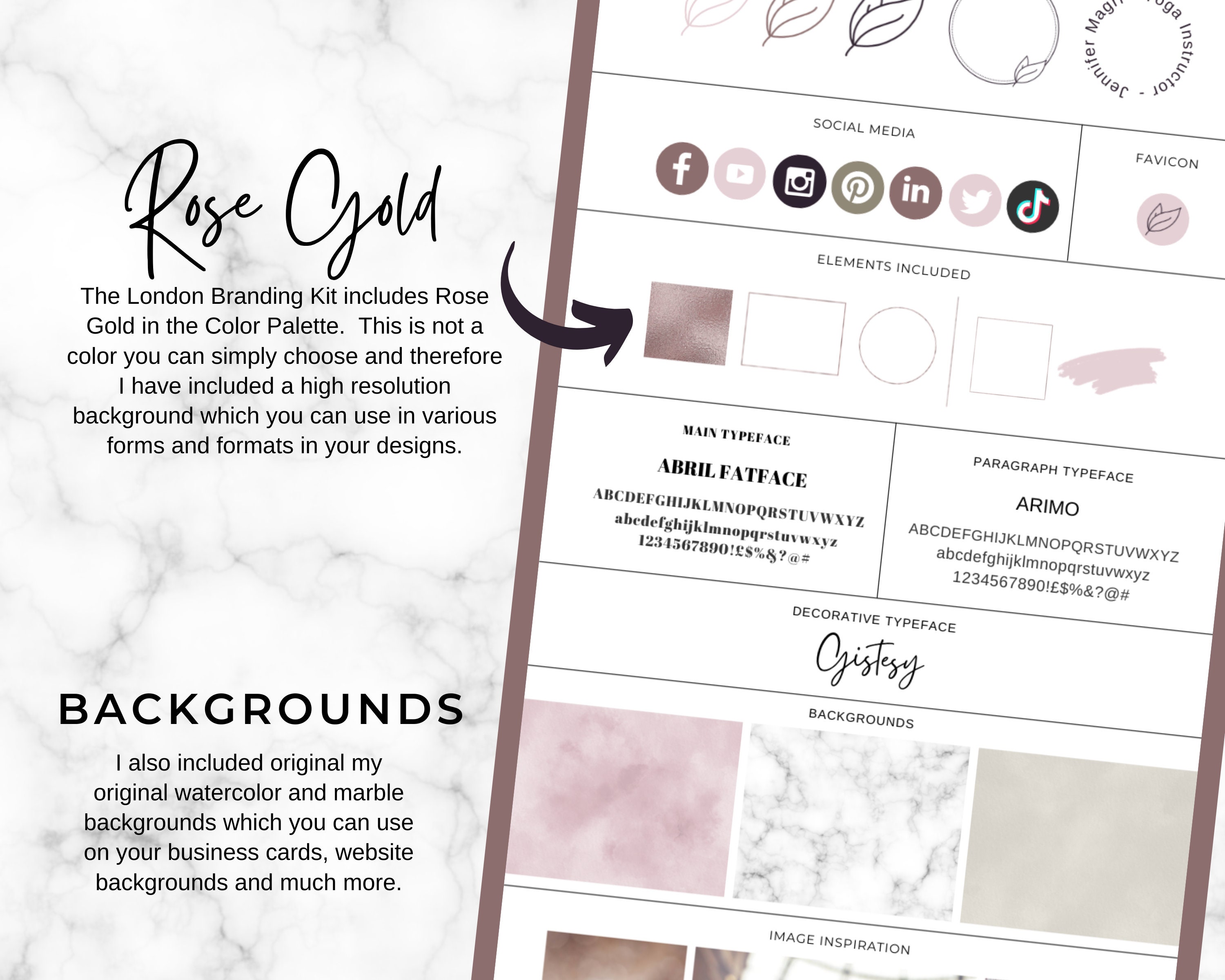 Branding Board Kit, Do It Yourself Logo, Color Palette, Elegant and ...