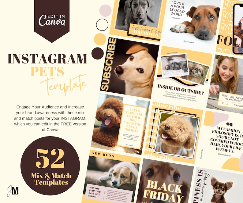 PETS INSTAGRAM ENGAGEMENT Booster, Social Media Posts for Dog and Pet ...