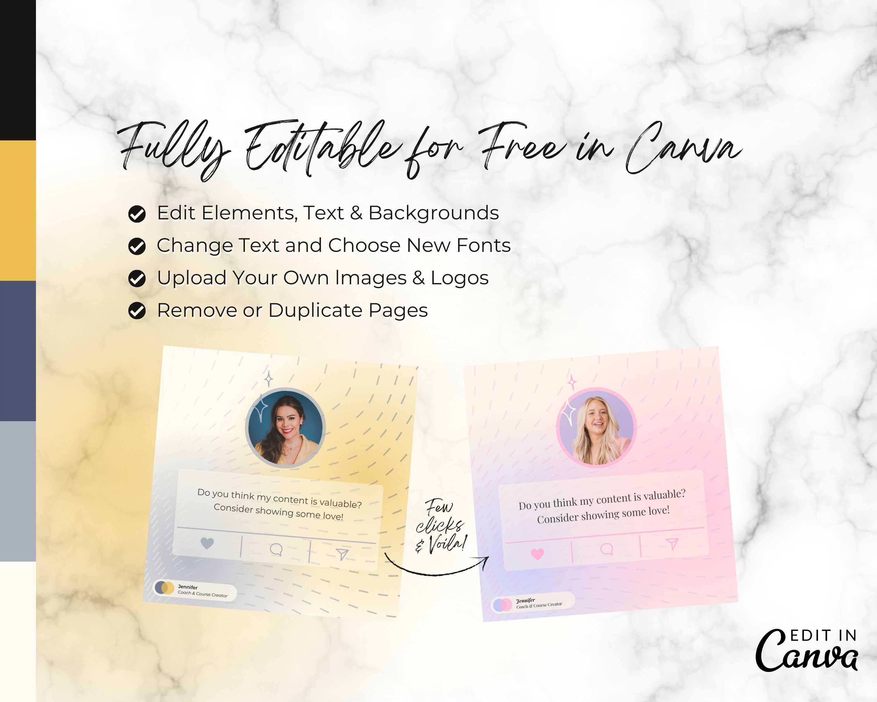 Instagram Template Canva Gradient Background Instagram Branding Canva ...