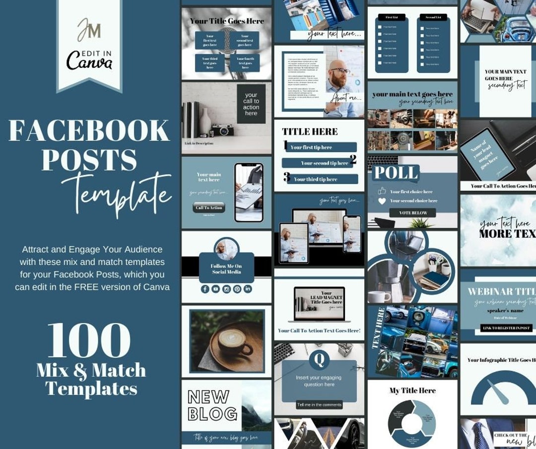 FACEBOOK CANVA TEMPLATE - Facebook Branding Kit for Coaches, Course ...