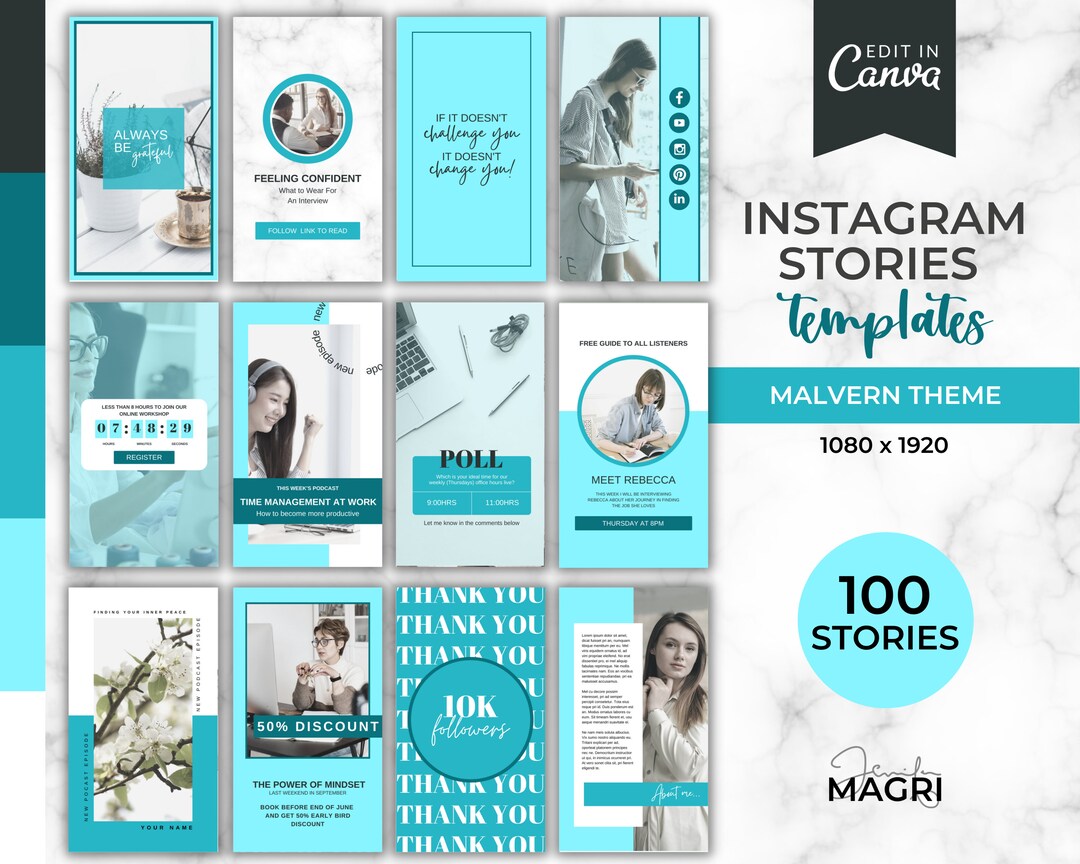 Instagram Stories Template - Canva Template for Coaches, Course ...
