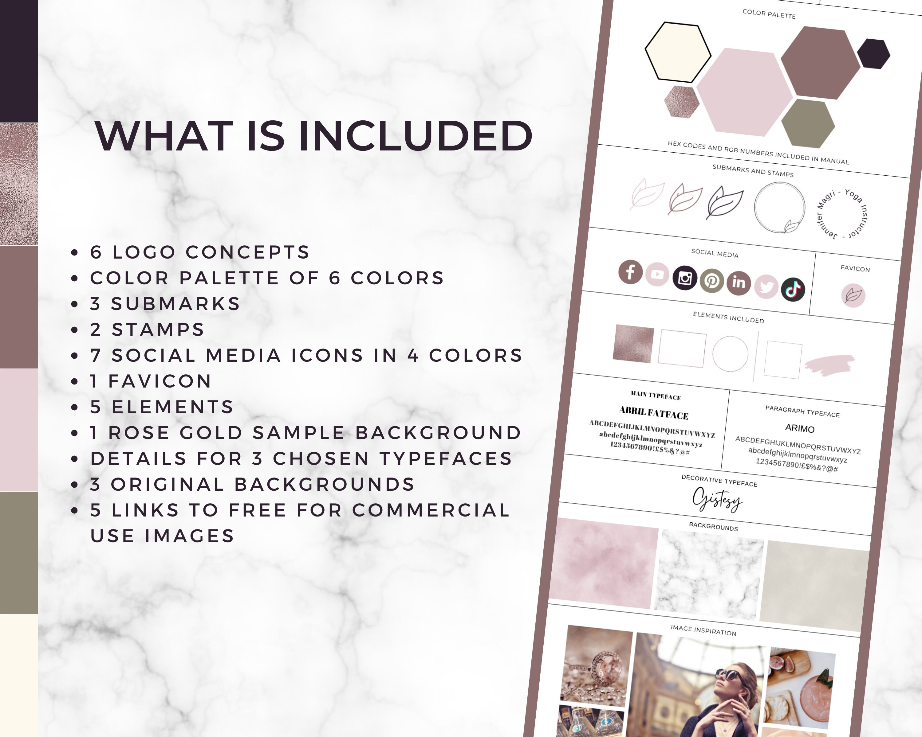 Branding Board Kit, Do It Yourself Logo, Color Palette, Elegant and ...