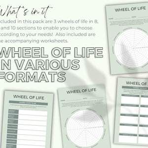 Wheel of Life Worksheet Template, Coaching Worksheets, Canva Template ...