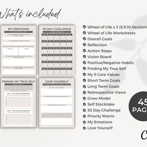 Wheel of Life Worksheet Template, Coaching Worksheets, Canva Template ...