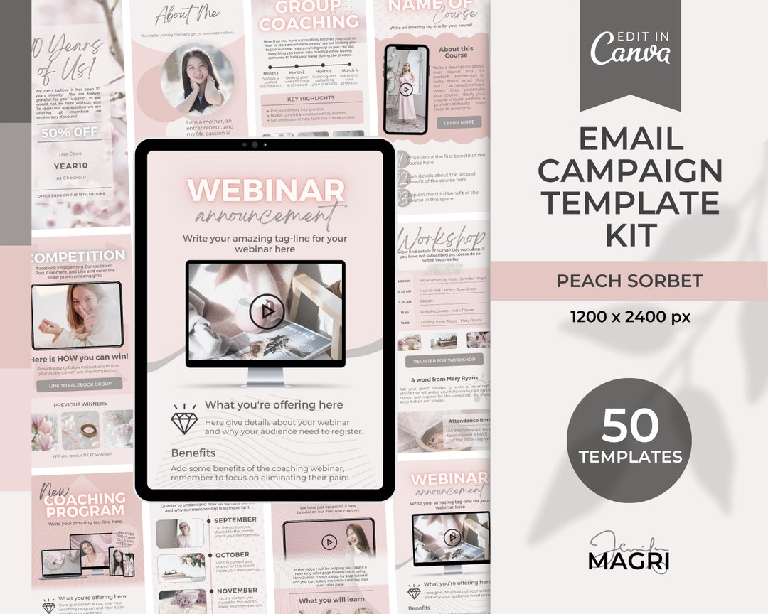 Email Templates for Canva and Mailchimp, Email Campaign Templates ...