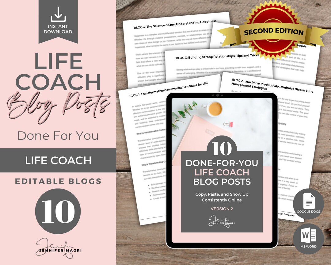 Life Coach Blog Posts Done for You Life Coach Blogs PLR Blogs Pre ...