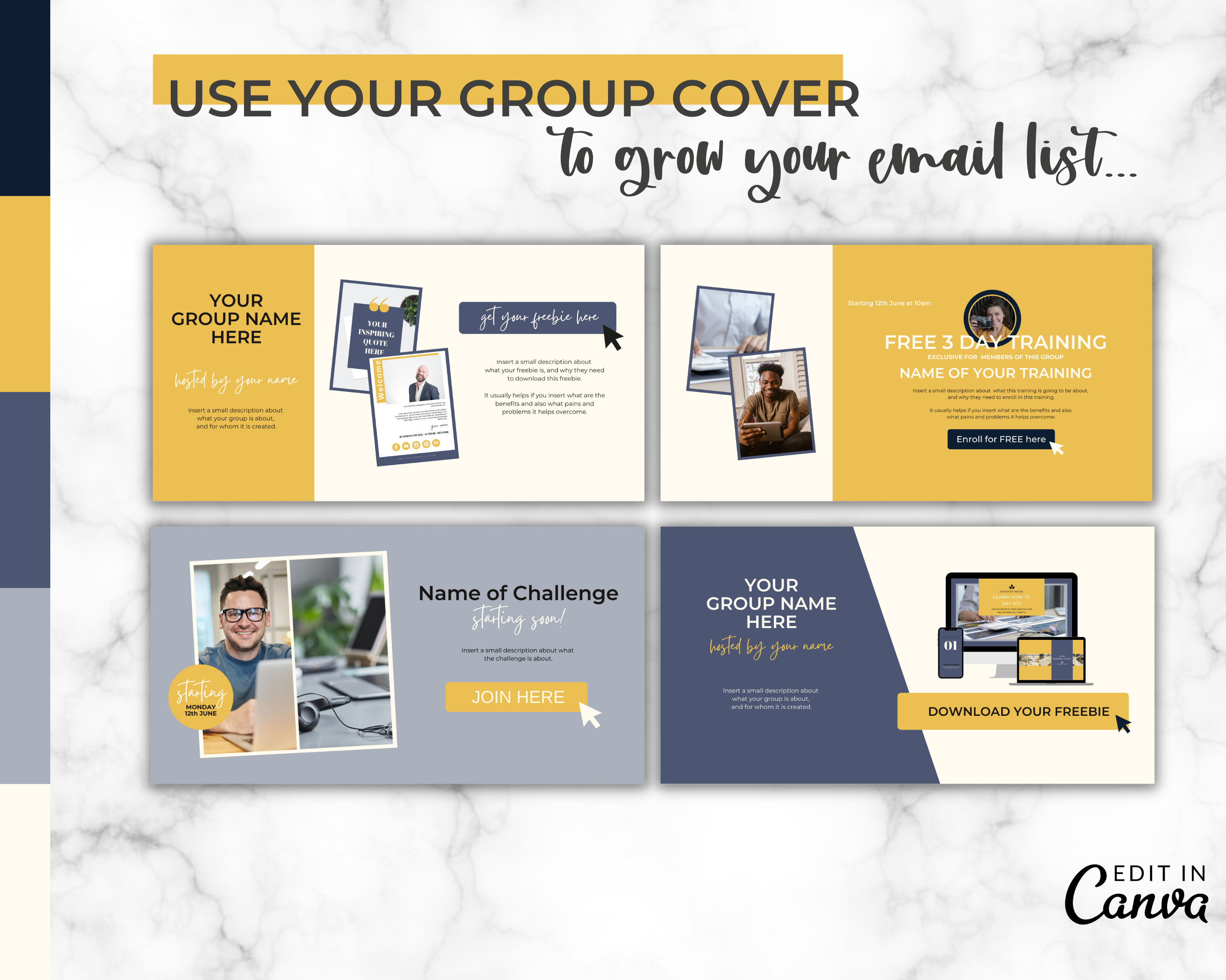 FACEBOOK GROUP TEMPLATE, Facebook Group Cover, Facebook Group Banner ...