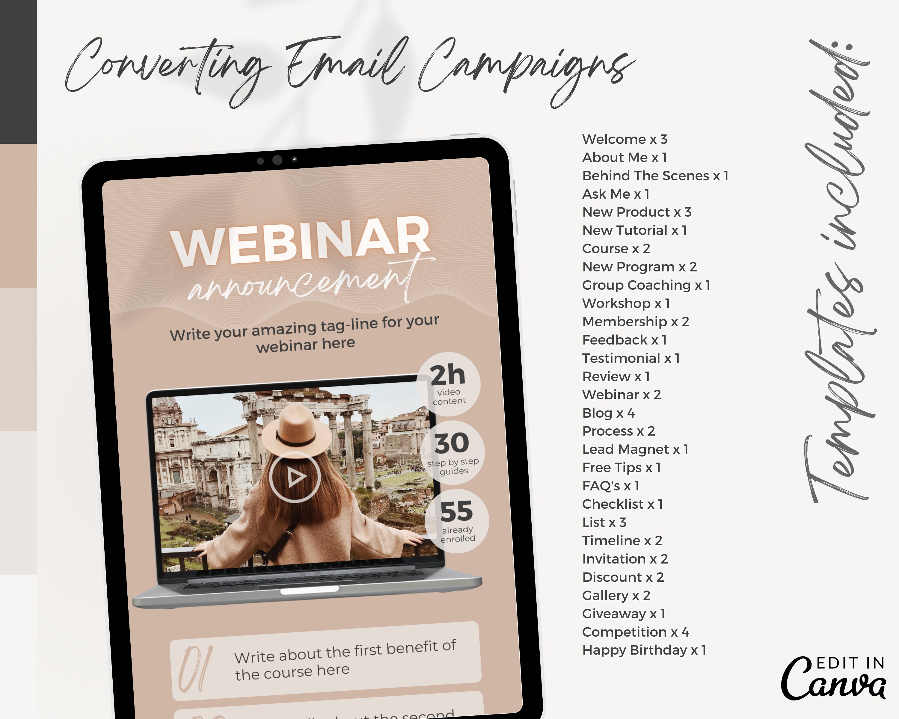 Email Templates for Canva and Mailchimp, Email Campaign Templates ...