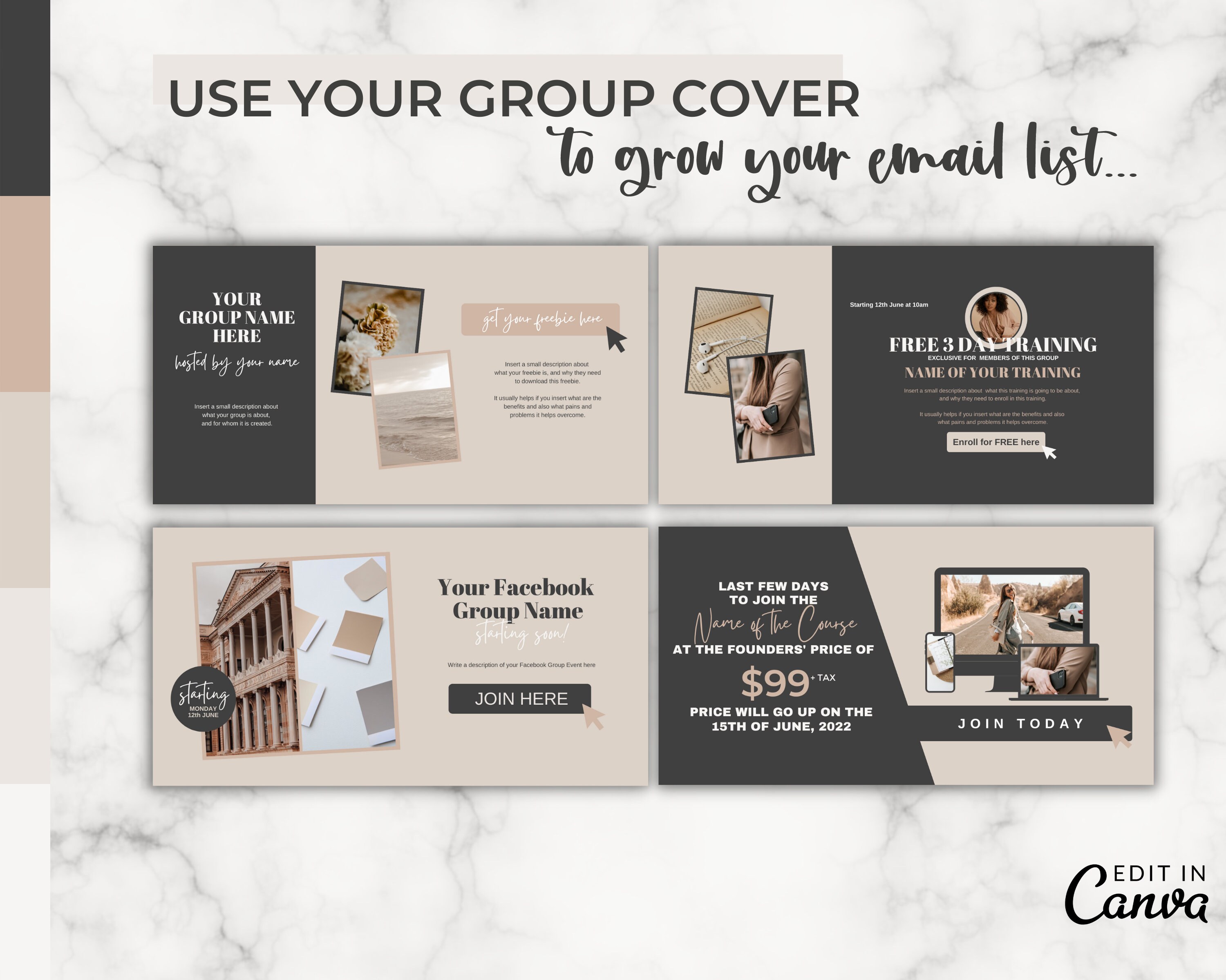 FACEBOOK GROUP TEMPLATE, Facebook Group Cover, Facebook Group ...