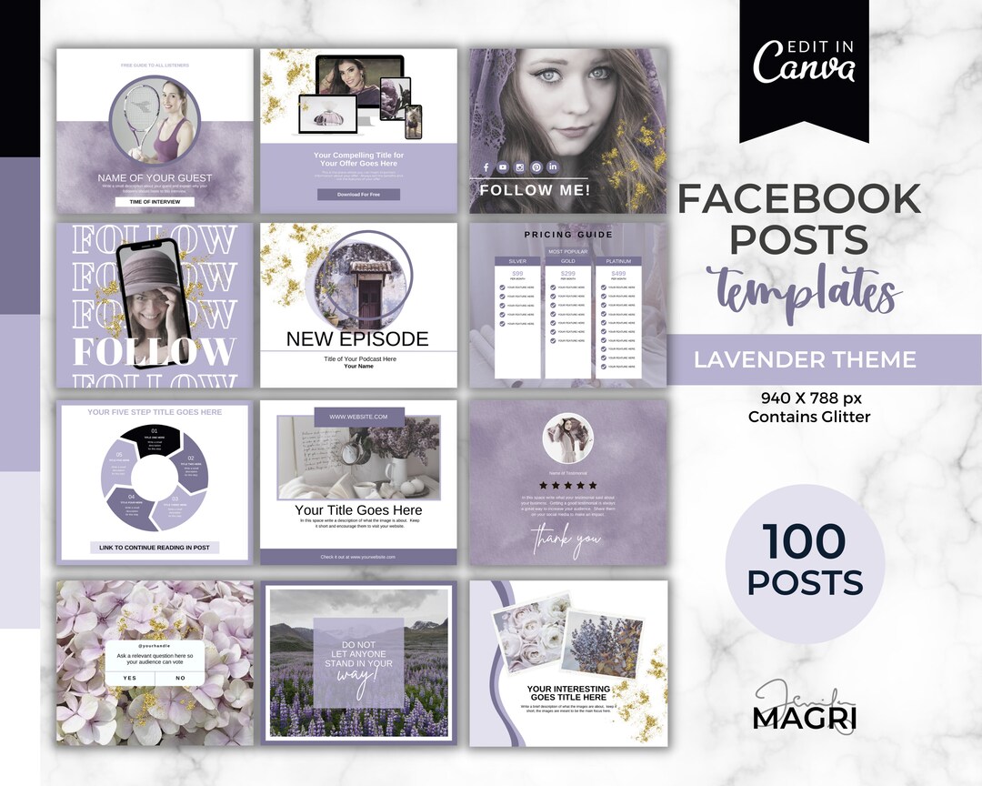 FACEBOOK POST Templates, Canva Template for Coaches, Facebook Group ...