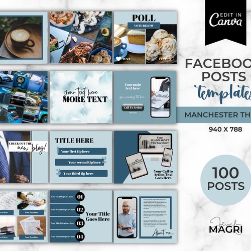 FACEBOOK CANVA TEMPLATE Facebook Branding Kit for Coaches - Etsy