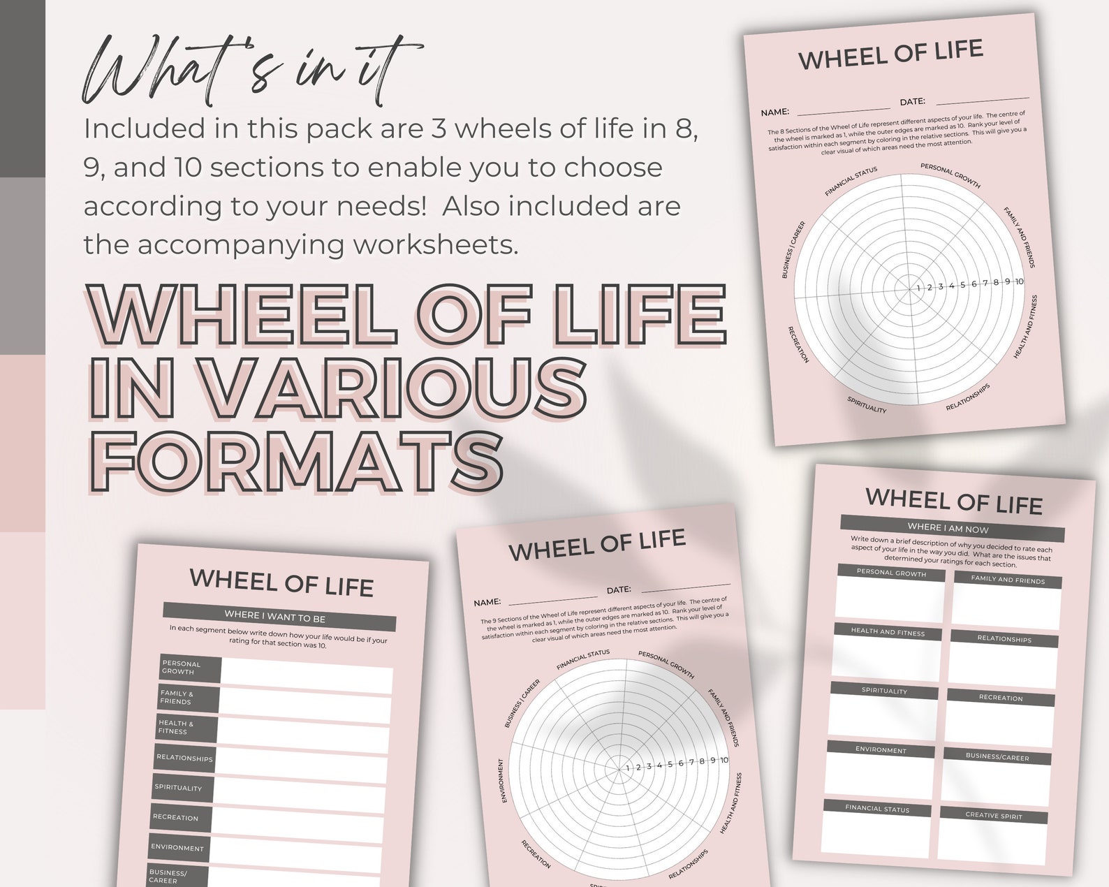 Wheel of Life Worksheet Template, Coaching Worksheets, Canva Template ...