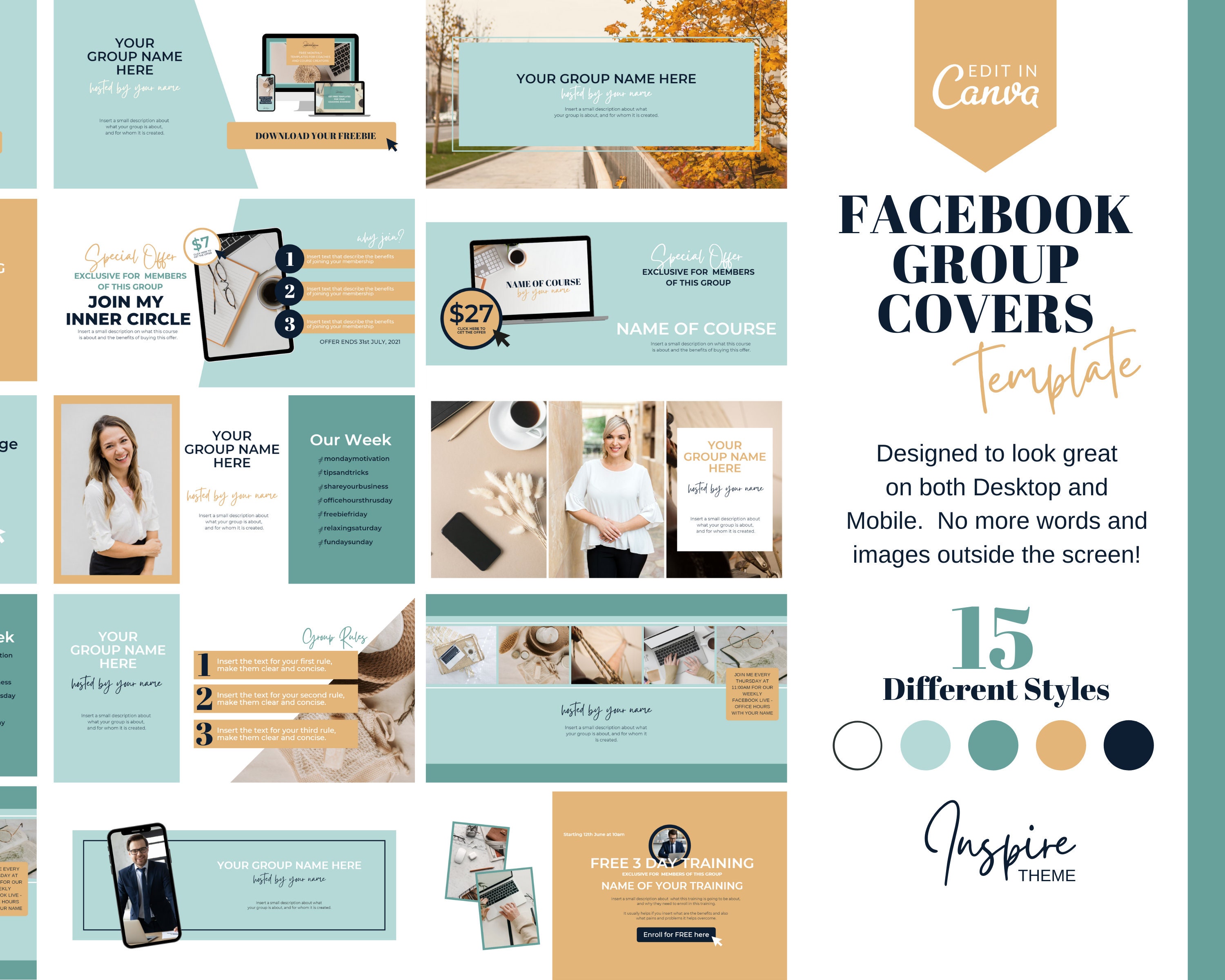 FACEBOOK GROUP TEMPLATE Facebook Group Cover Facebook Group - Etsy
