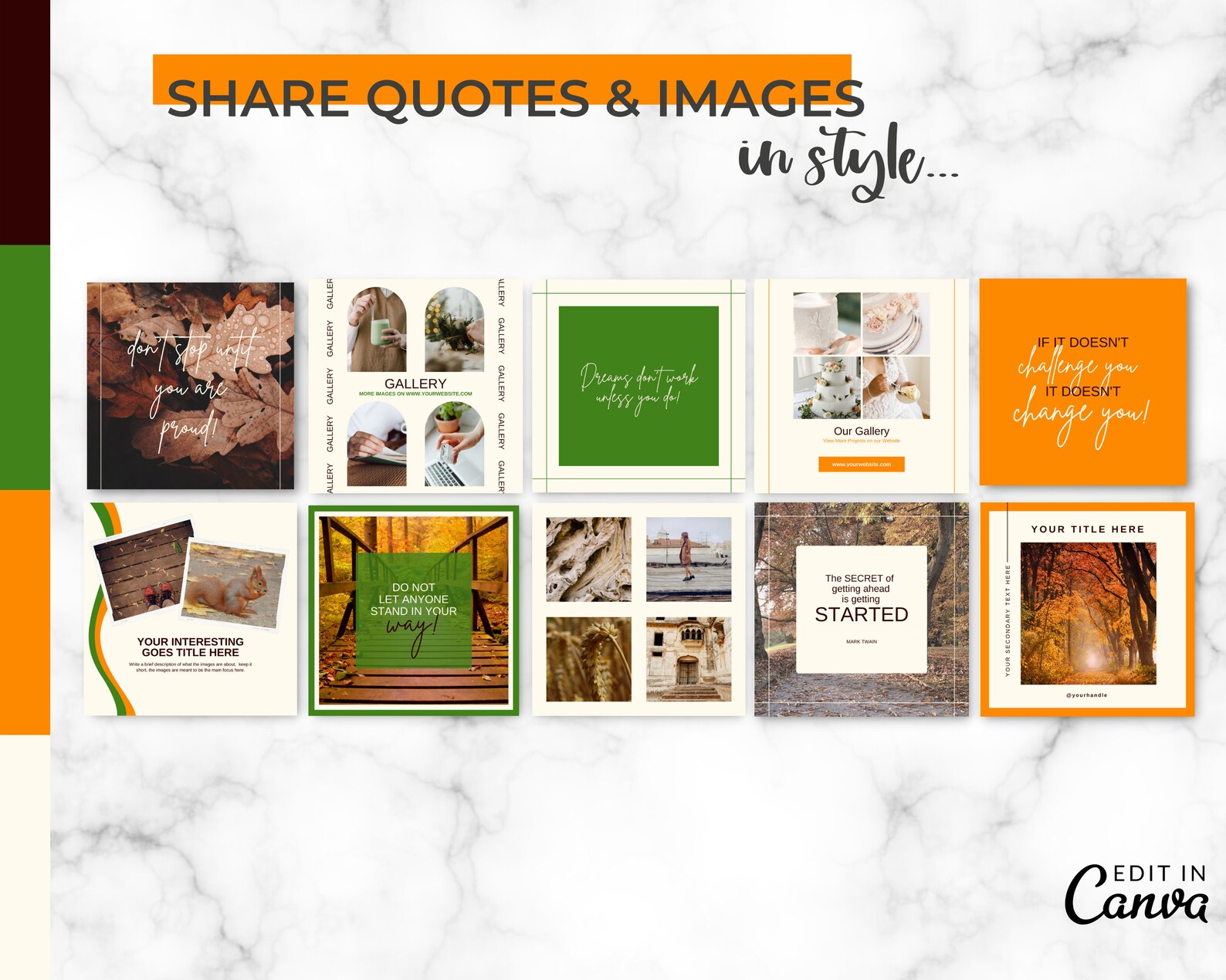 INSTAGRAM POST TEMPLATES Canva, Quotes for Instagram, Instagram ...