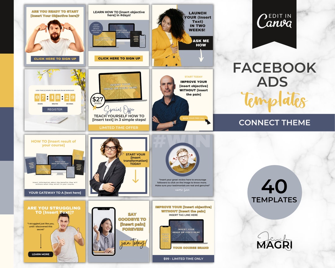 FACEBOOK ADS TEMPLATE - Canva Template for Facebook and Instagram Ads ...