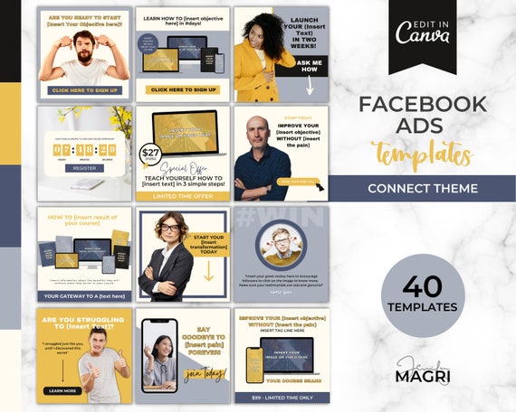 FACEBOOK ADS TEMPLATE Canva Template for Facebook and - Etsy