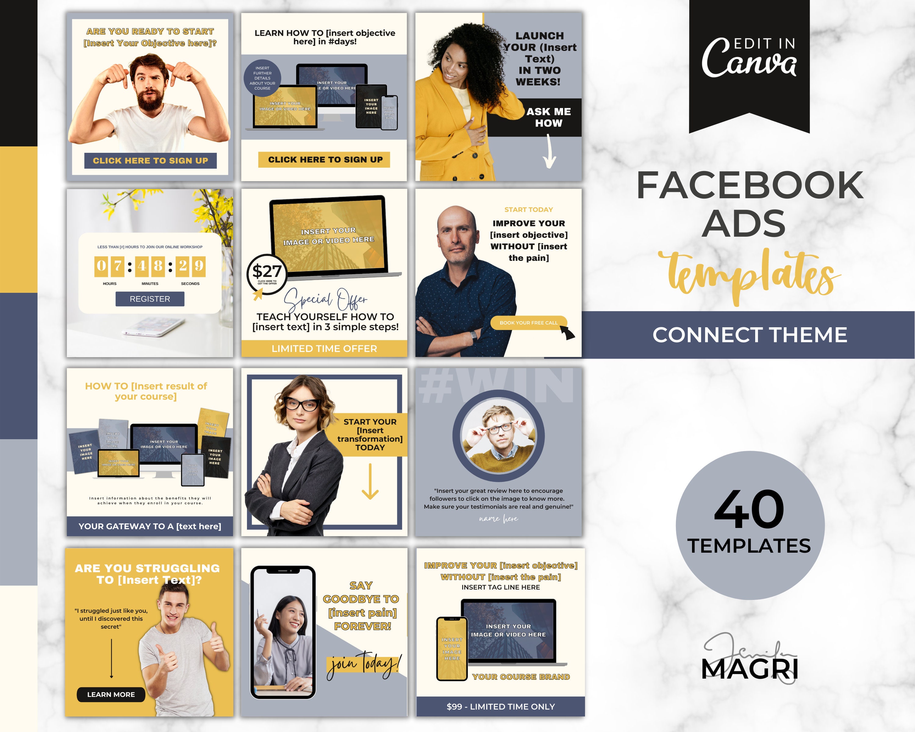 FACEBOOK ADS TEMPLATE Canva Template for Facebook and - Etsy