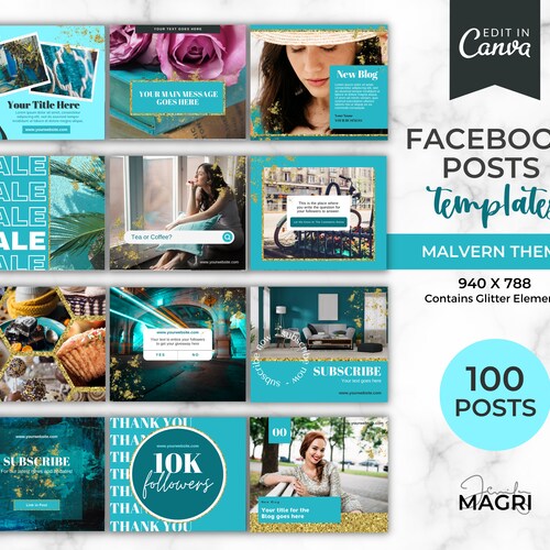 FACEBOOK CANVA TEMPLATE Facebook Branding Kit for Coaches - Etsy