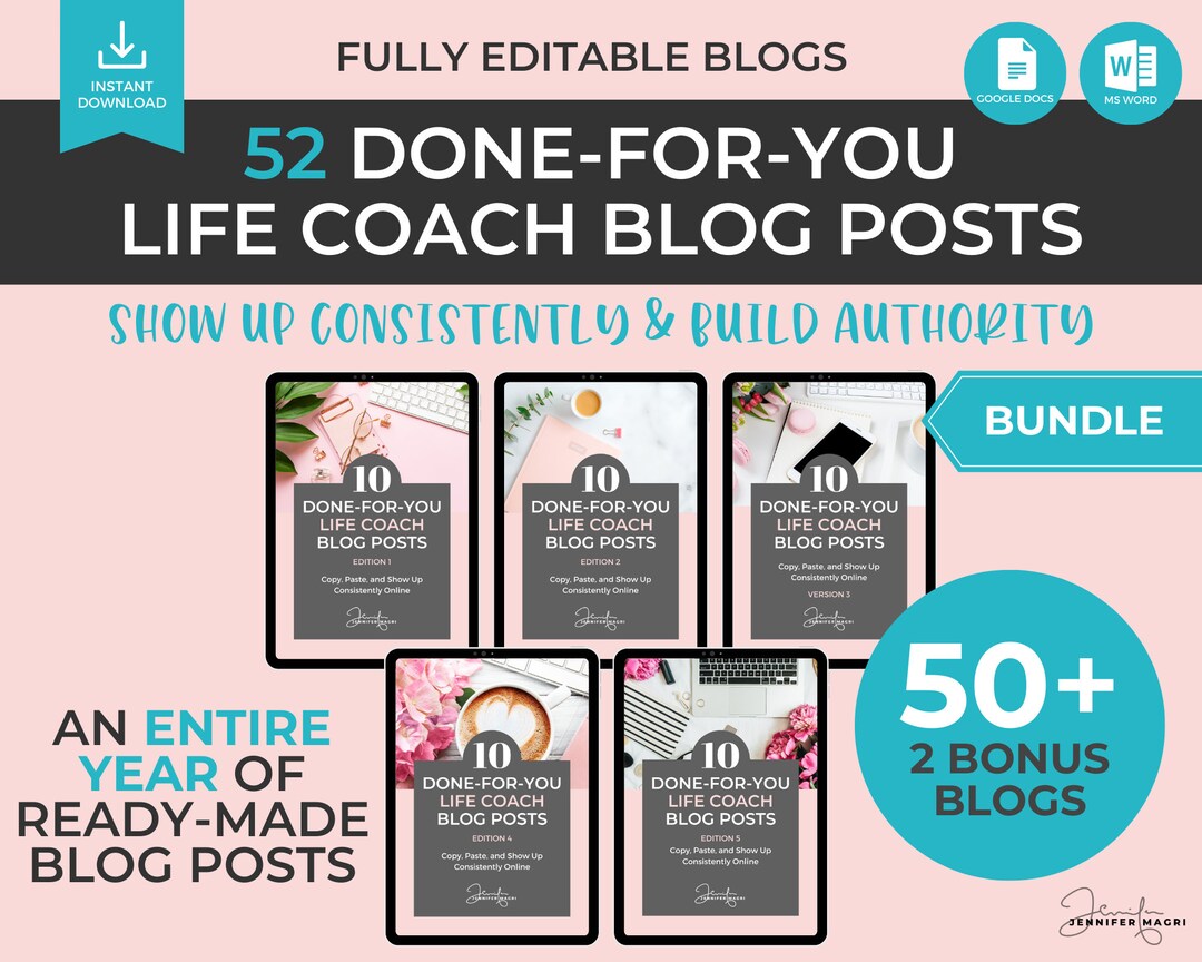 52 Life Coach Blog Posts - Save Time and Money With Done for You Blogs ...