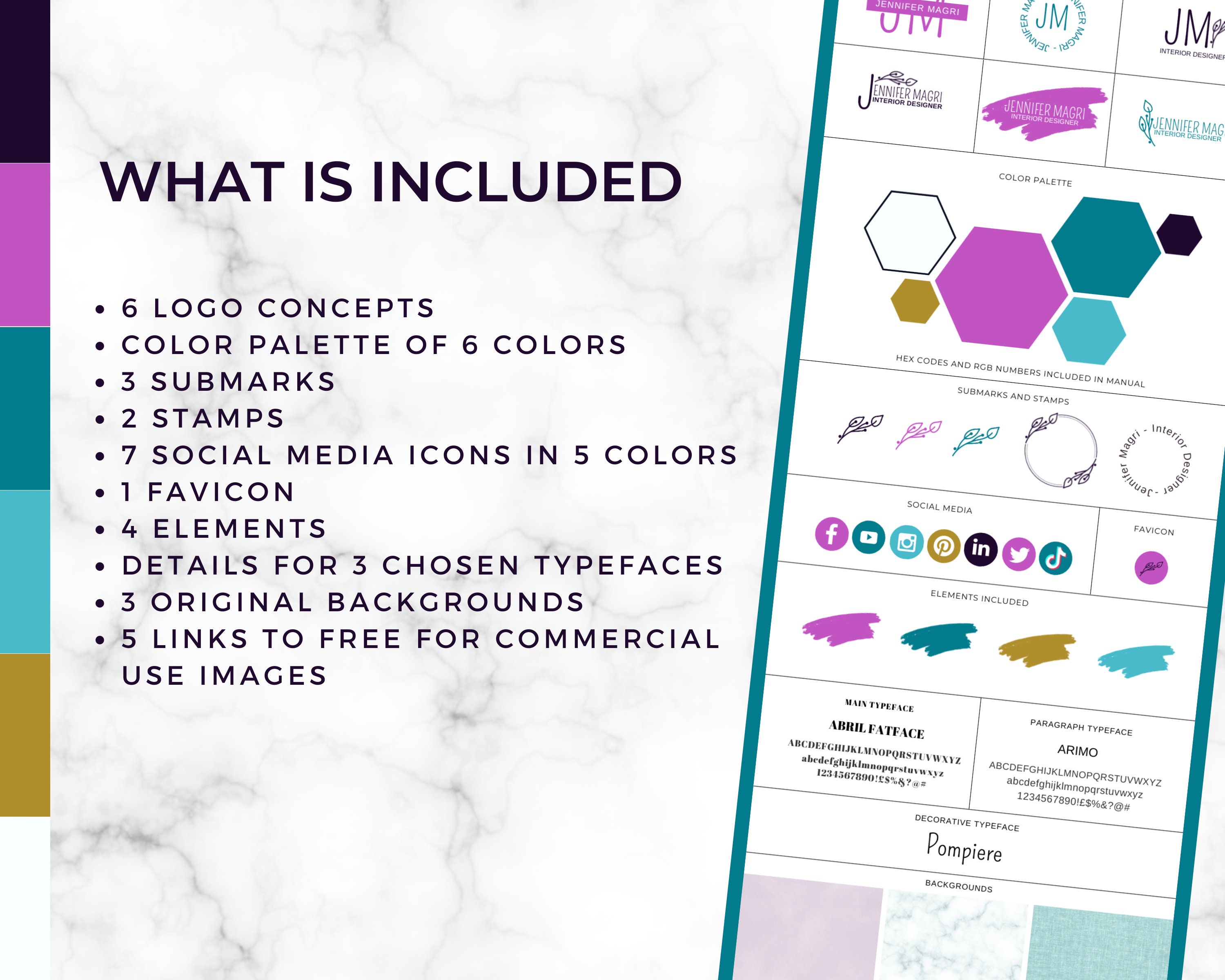 Branding Board Template Kit Do It Yourself Logo Color - Etsy