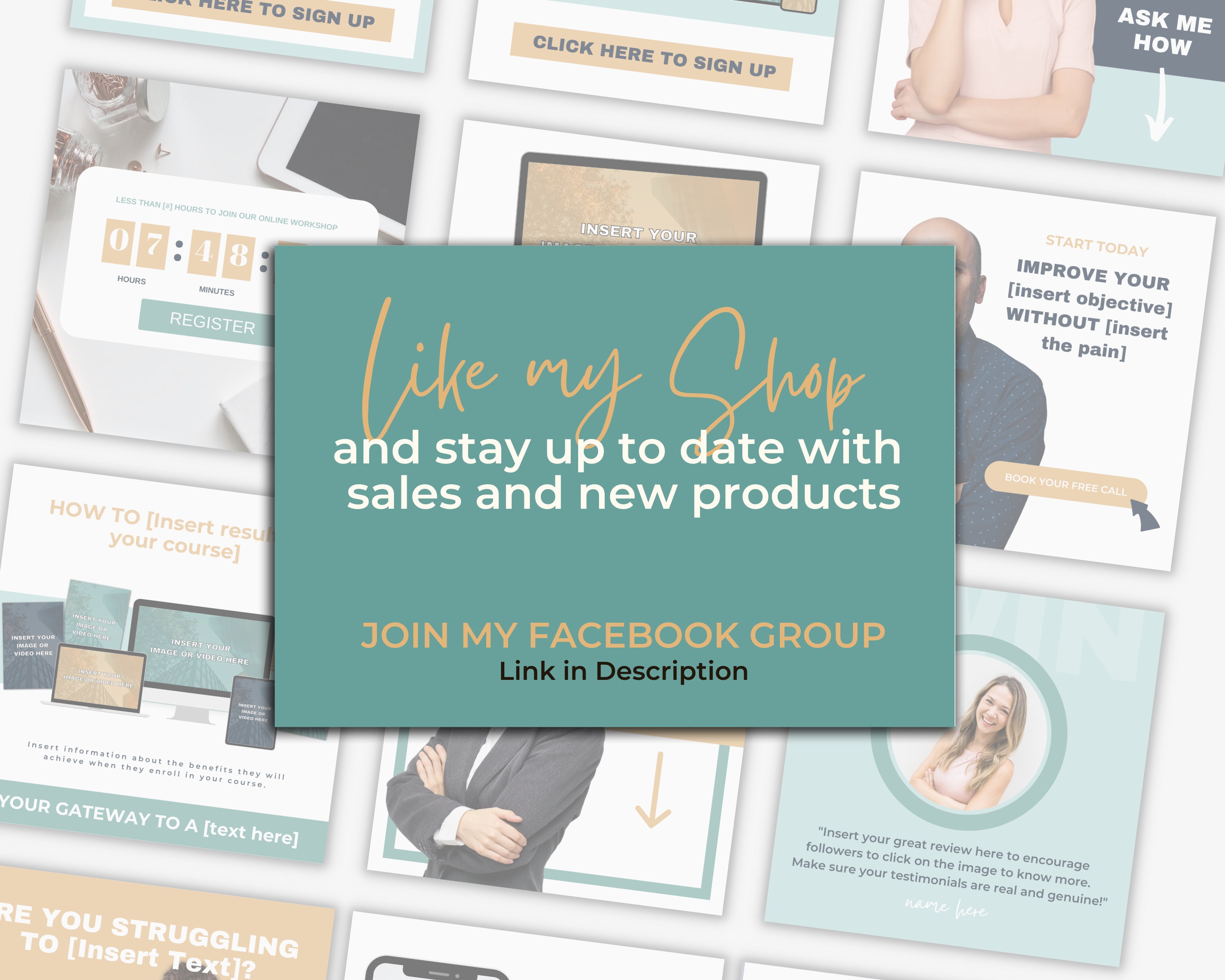 FACEBOOK ADS TEMPLATE Canva Template for Facebook (Download Now) - Etsy