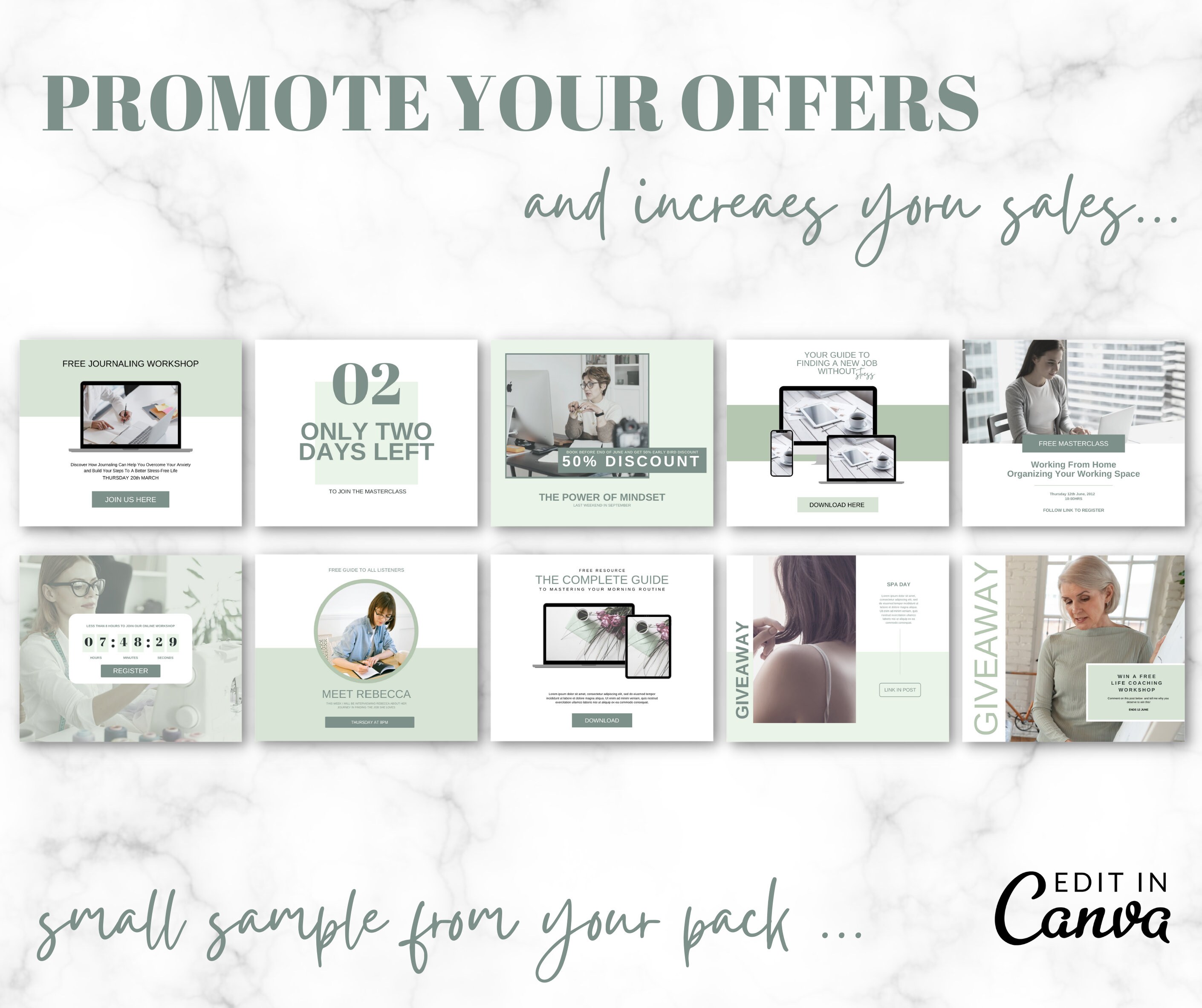 COACHING FACEBOOK POST Templates Canva Templates for Coaches and Course ...