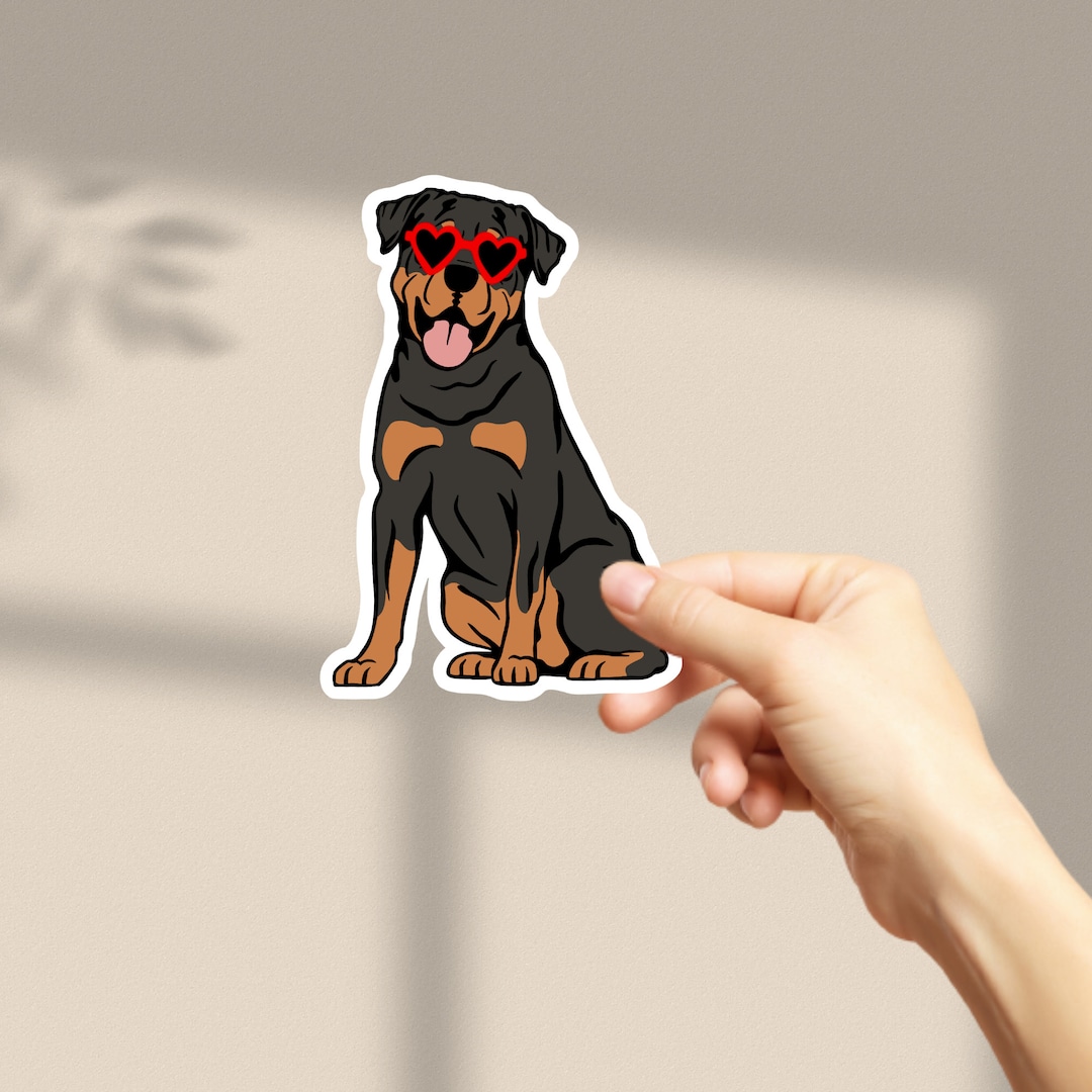 Rottweiler Sticker | Cute | Sticker | Glossy Sticker | Waterproof ...